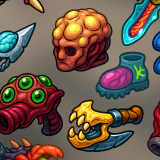 Mutant Creature Gear & Weapons Pack Biomechanical Biomorph Sci-Fi Assets