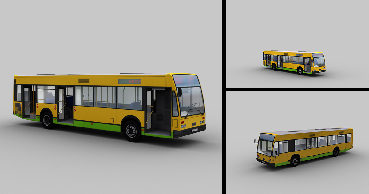 City Bus with Interior 9 | 3D Land | Unity Asset Store