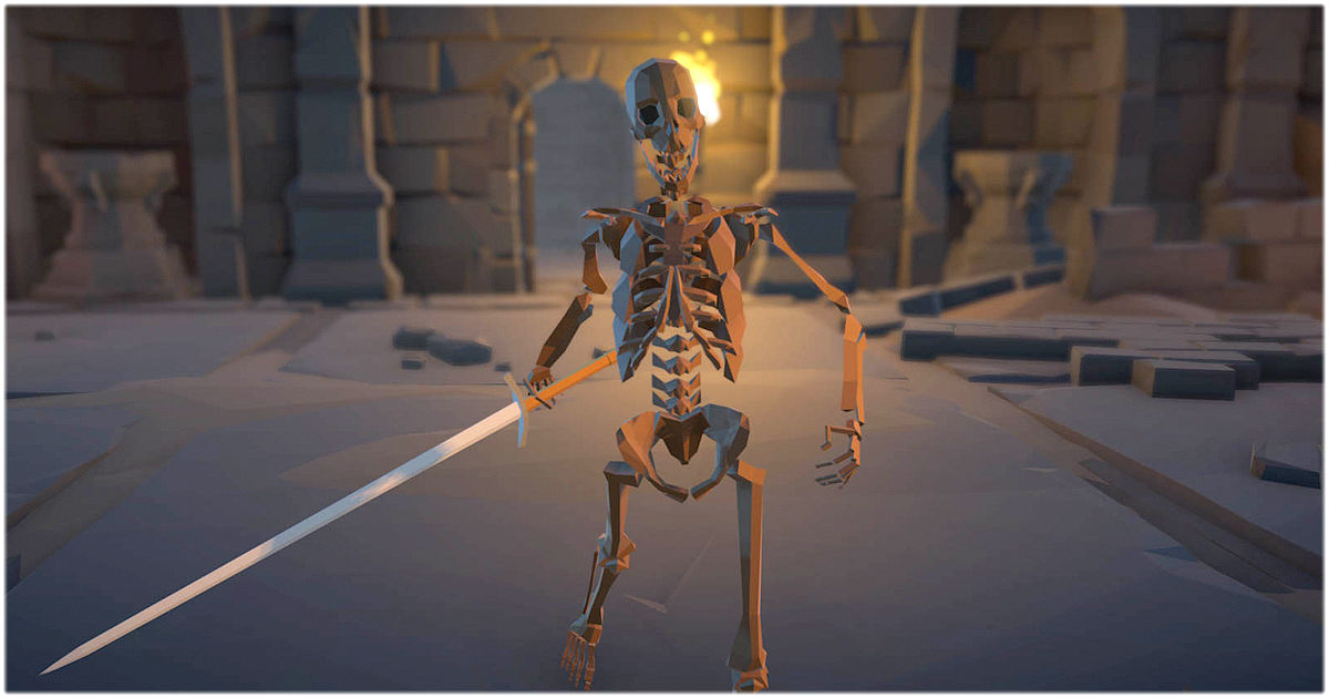 Low Poly Character - Skeleton Warrior - Fantasy RPG | 3D Creatures ...