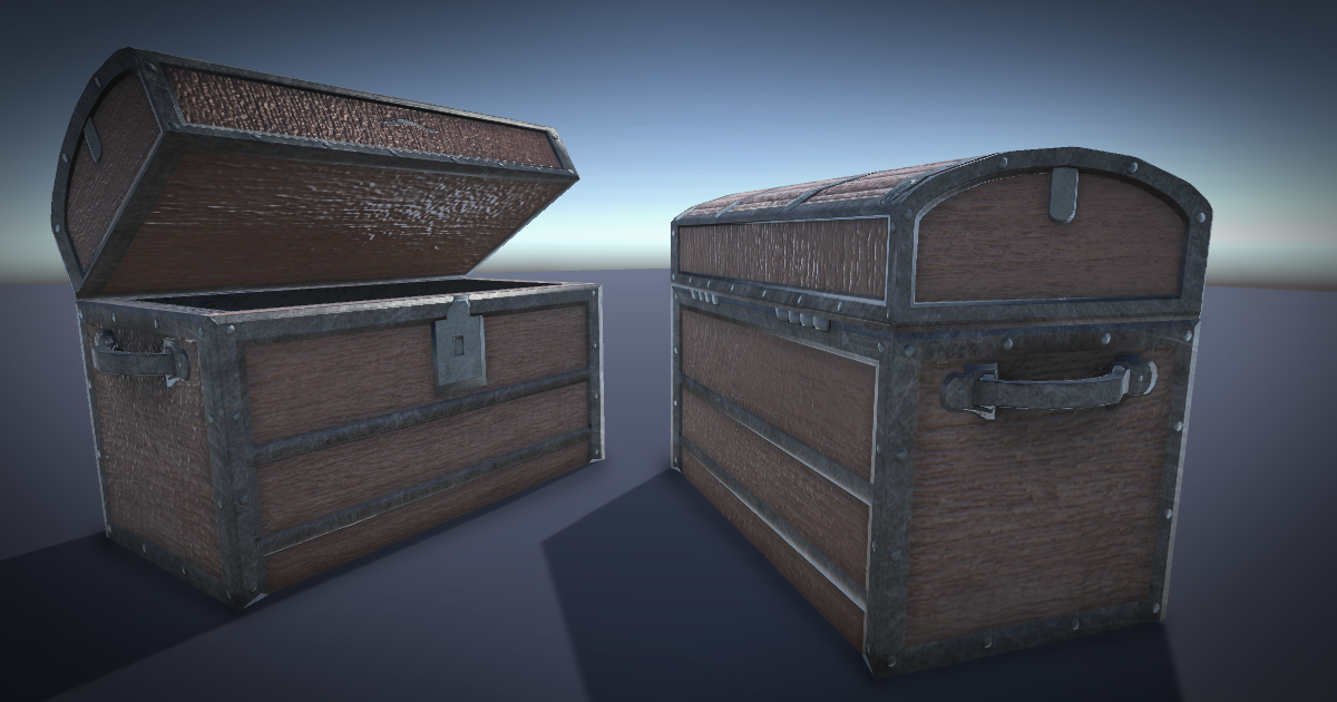 Reinforced Wooden Chest | 3D 가구 | Unity Asset Store