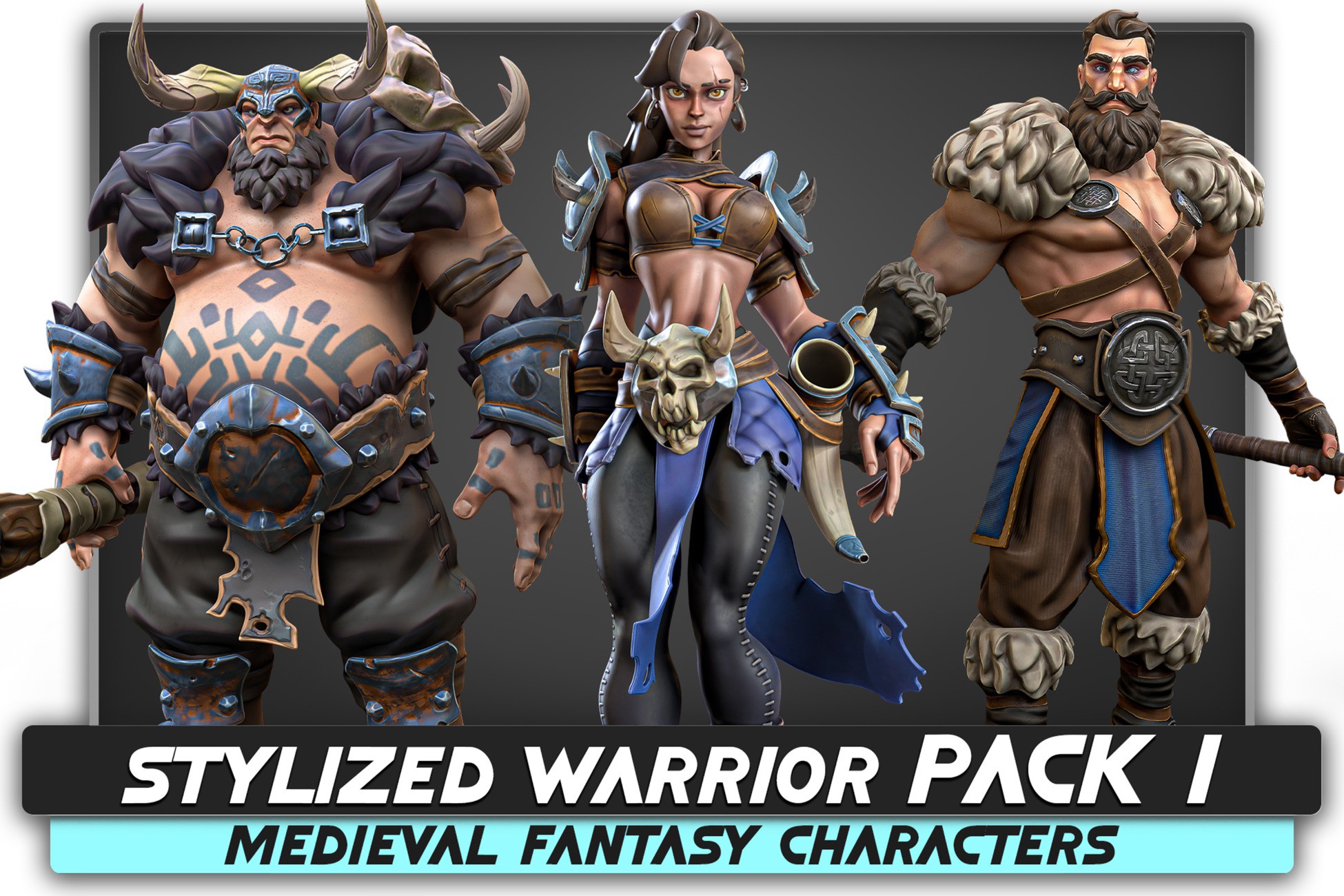 Stylized Warrior Pack 1 - Hero Fantasy Medieval Characters - #46 ...