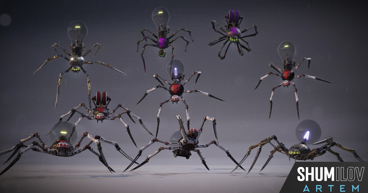 SpiderMech01 | 3D Characters | Unity Asset Store