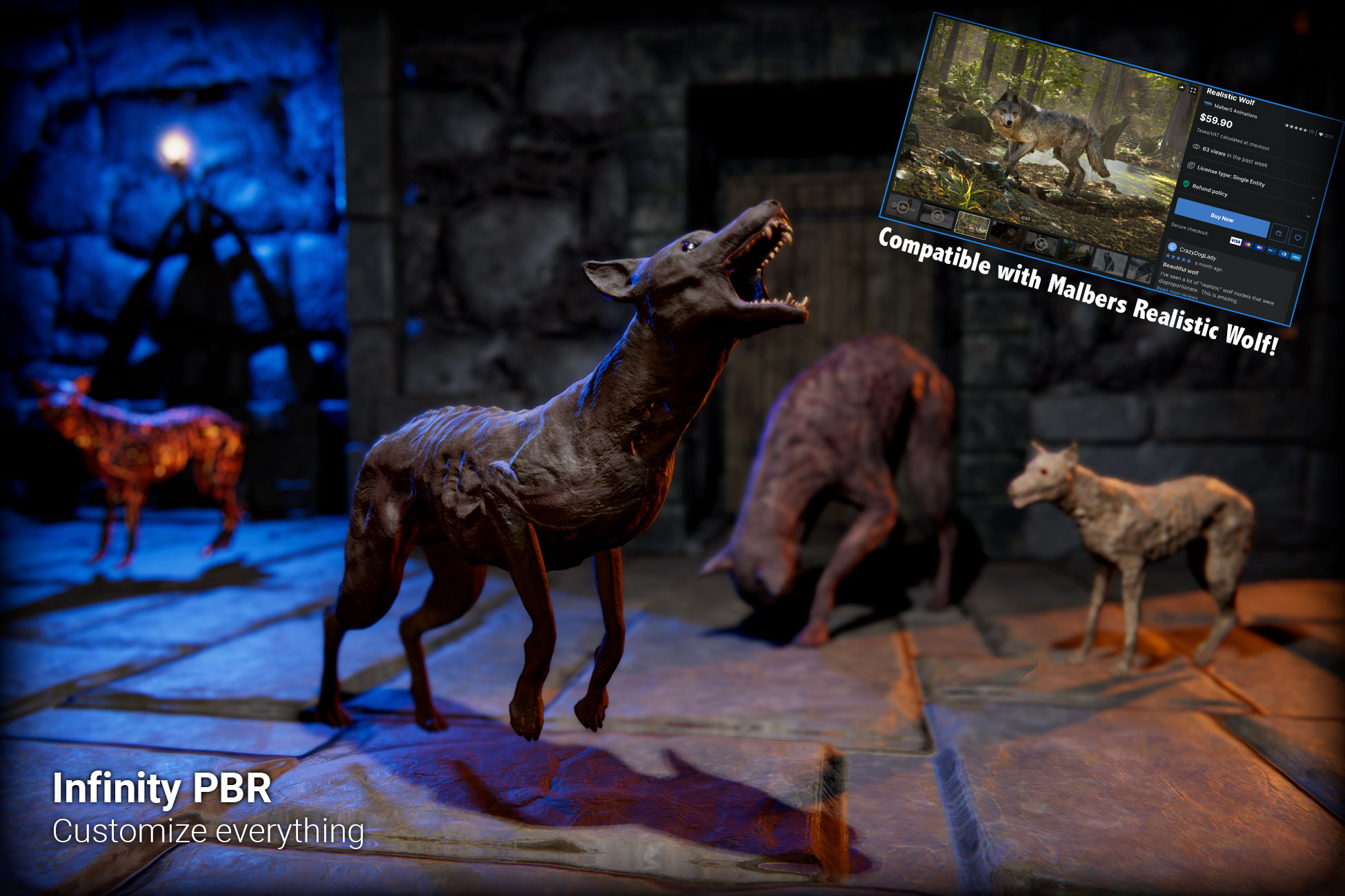 Demon Dog - Fantasy RPG Wolf Character | Characters | Unity Asset Store