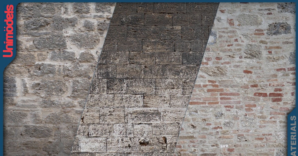 Medieval Stone Wall Pack Vol. 2 – 100% Photoscanned | 2D Textures ...
