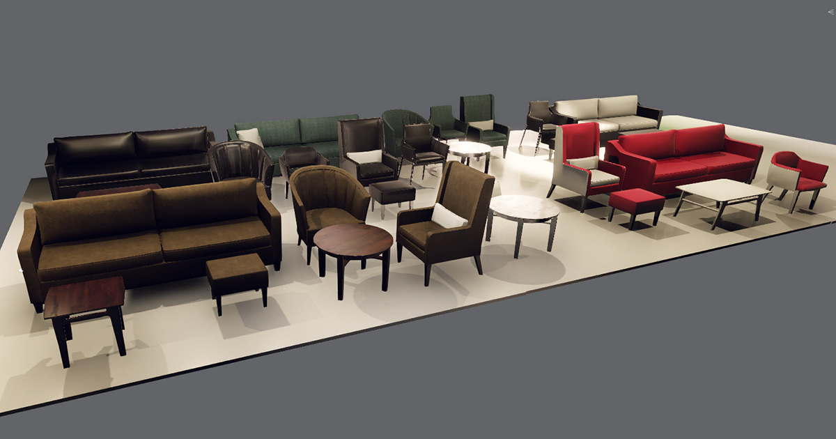 B Seats Pack | 3D Props | Unity Asset Store