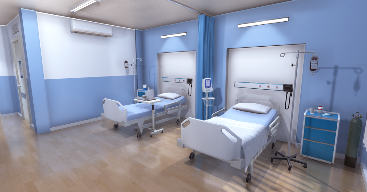 Hospital Room 2 | 3D Interior | Unity Asset Store