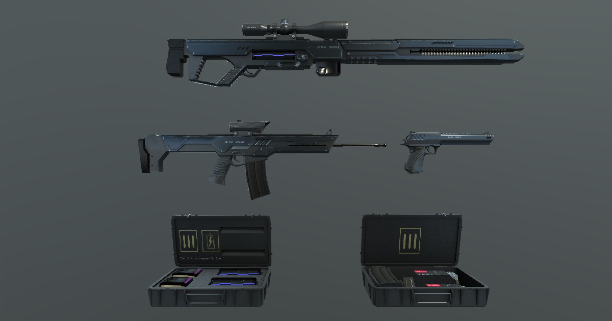 Sci-Fi Gun Pack Vol.1 | 3D Guns | Unity Asset Store