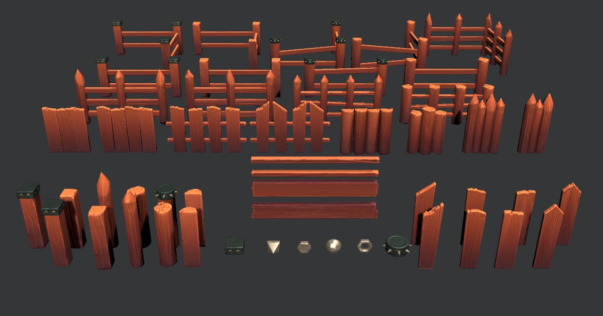 PBR Stylized Wooden Fence | 3D Environments | Unity Asset Store