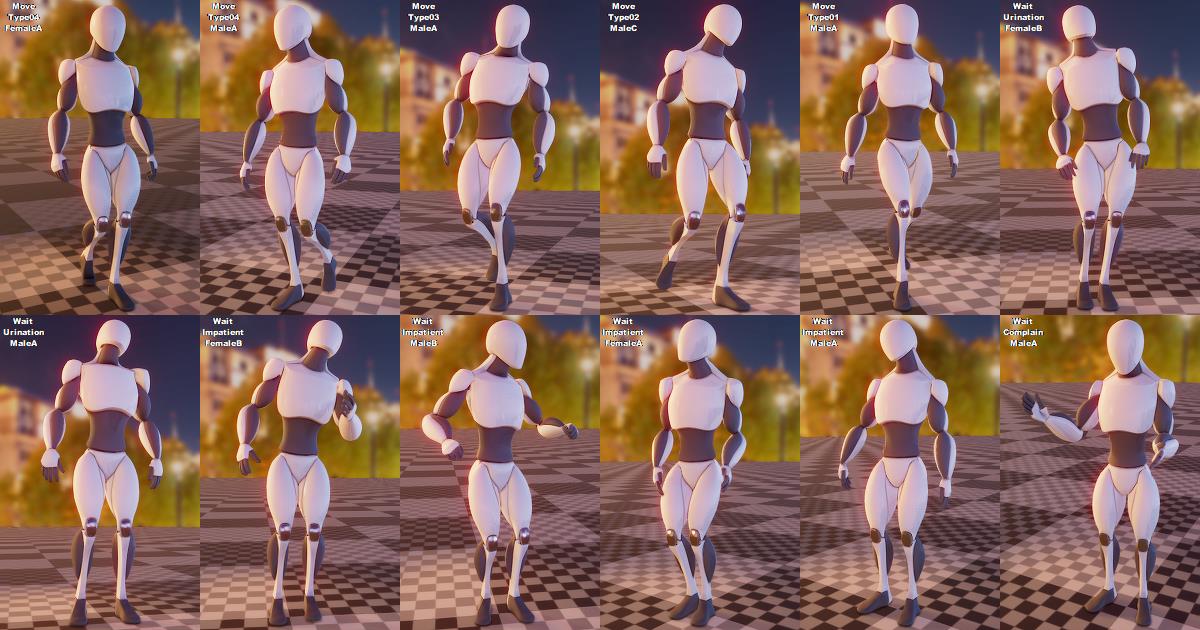 AA Line Up Animations Package | 3D Animations | Unity Asset Store