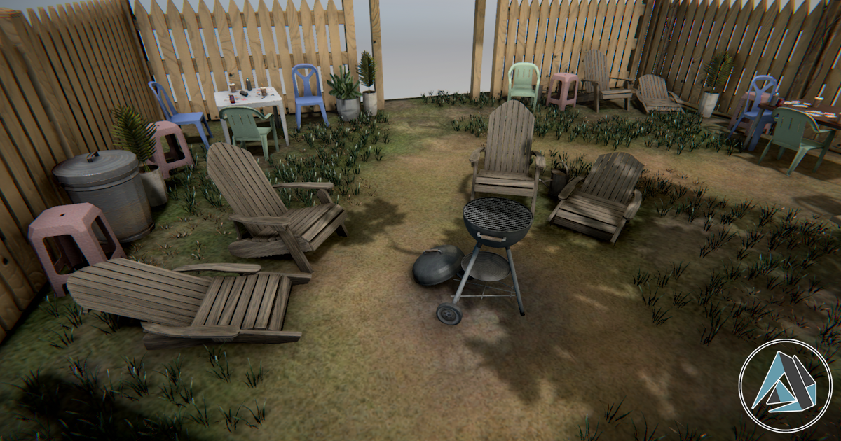 Modern Homes Small Backyard Asset Package | 3D Urban | Unity Asset Store