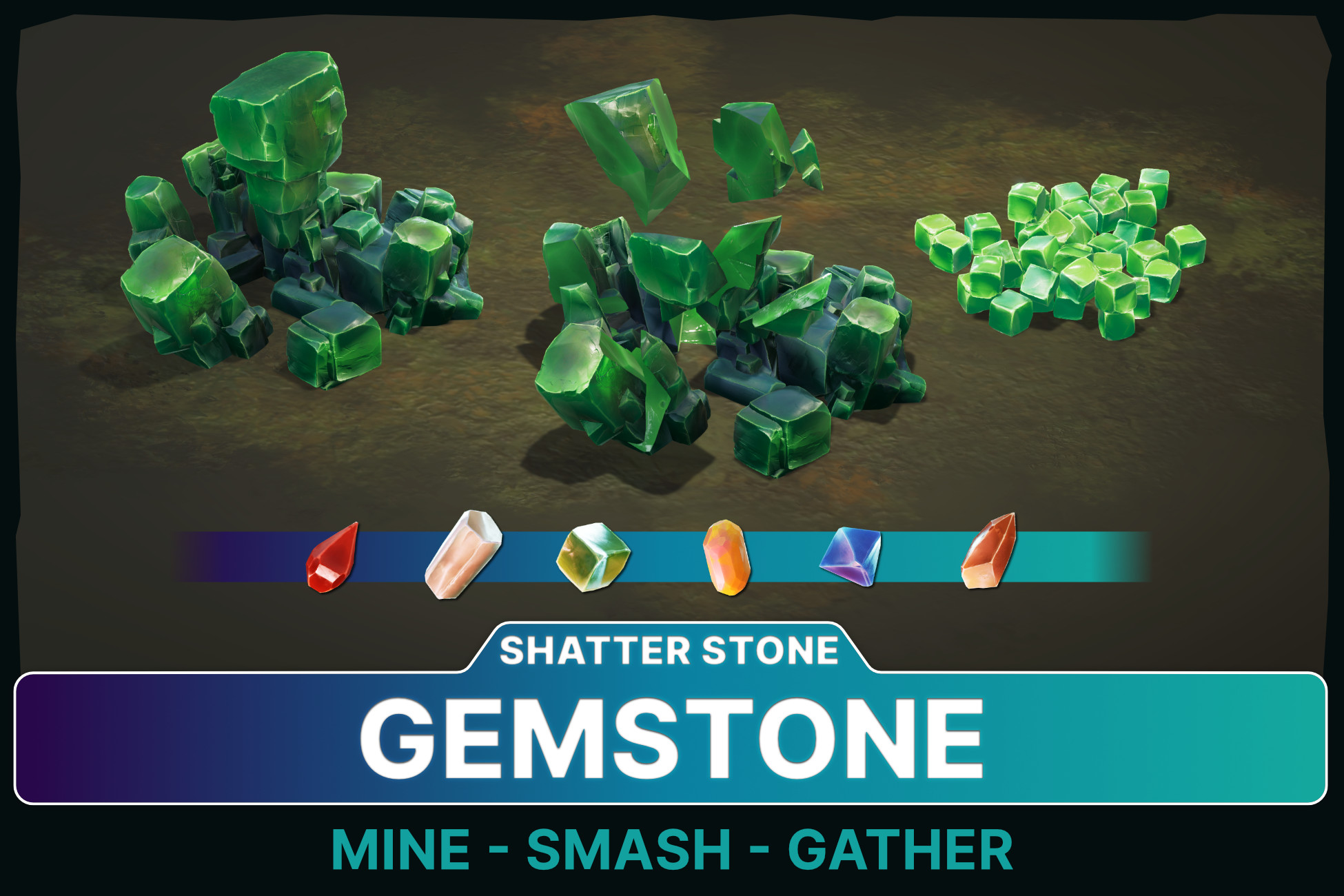 Shatter Stone: Stylized Gemstones | 3D Props | Unity Asset Store