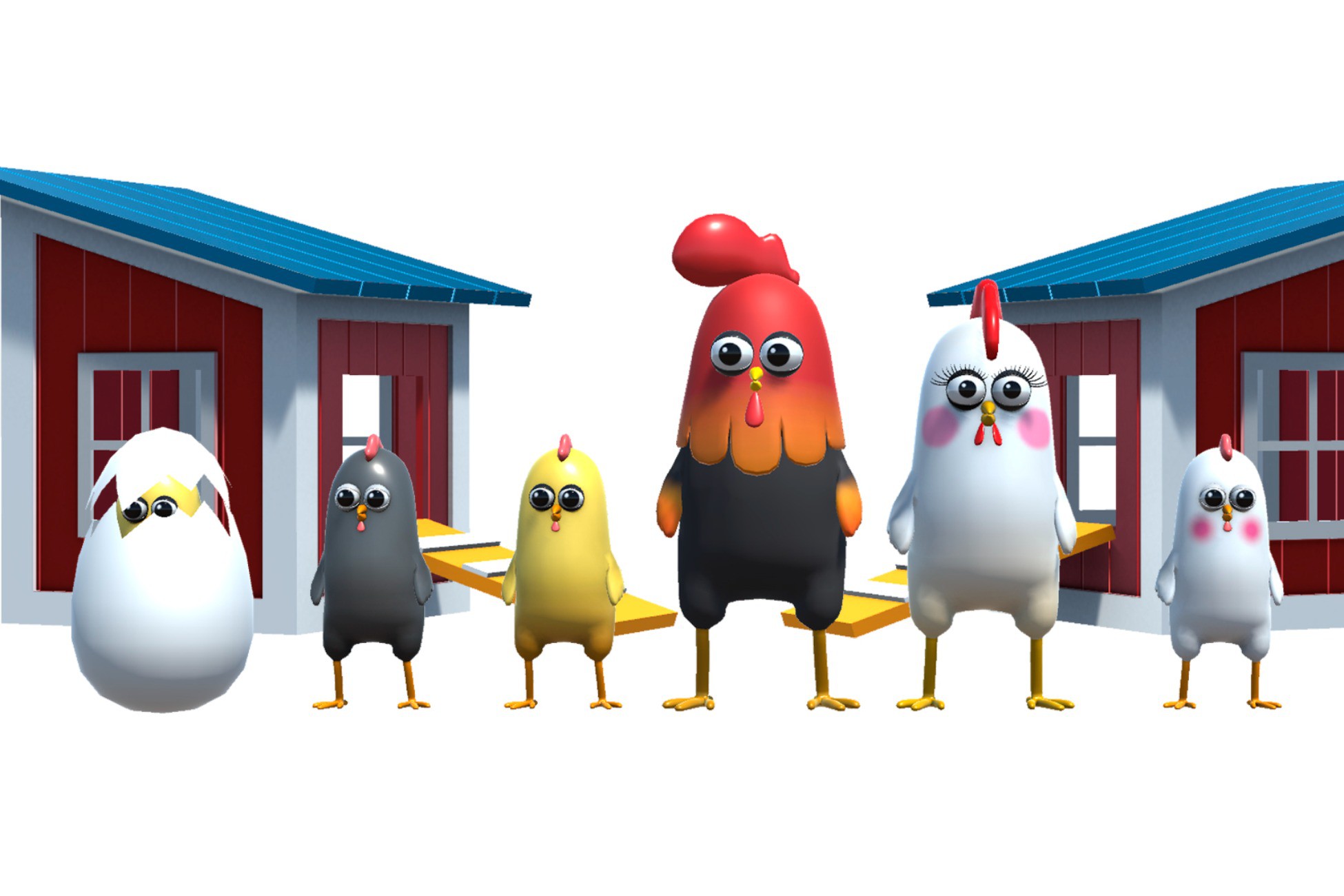 Funny chicken family | Characters | Unity Asset Store