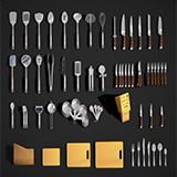 Kitchen Tool - 50+ Realistic Kitchen Asset Pack Low poly Utensil ...