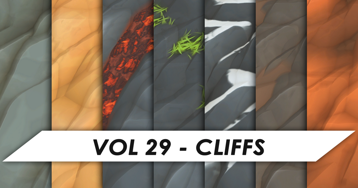 Hand Painted Textures - Vol 29 - Cliffs | 2D 텍스처 및 소재 | Unity Asset Store