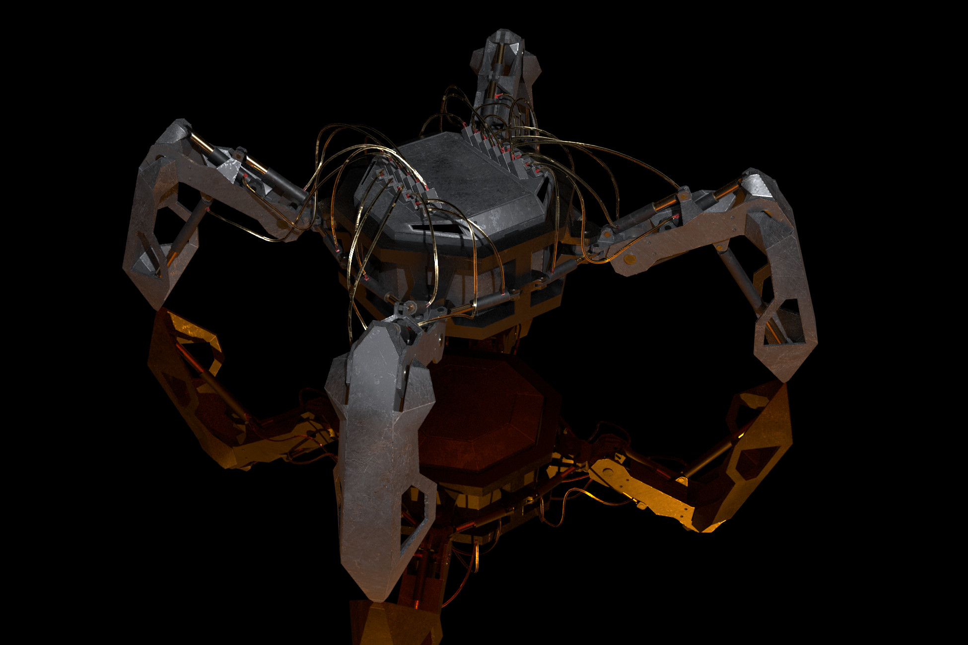 Hydraulic spider Low-poly 3D model | 3D 机器人 | Unity Asset Store