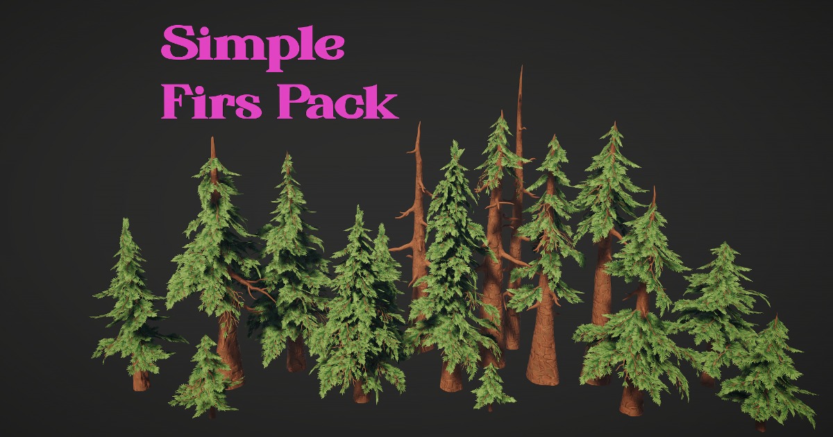 Simple Firs Pack | 3D Trees | Unity Asset Store