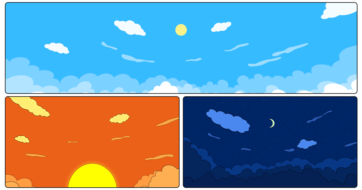 Cartoon Comic Skyboxes Pack 2 | 2D Sky | Unity Asset Store