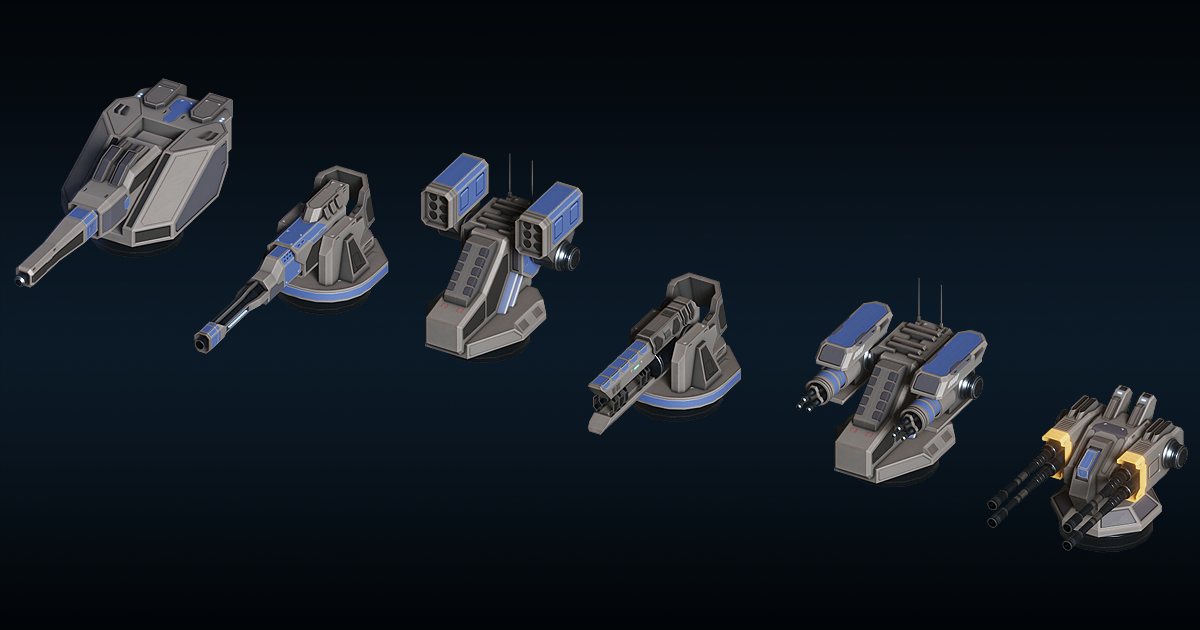 Modular Turrets Pack | 3D Weapons | Unity Asset Store