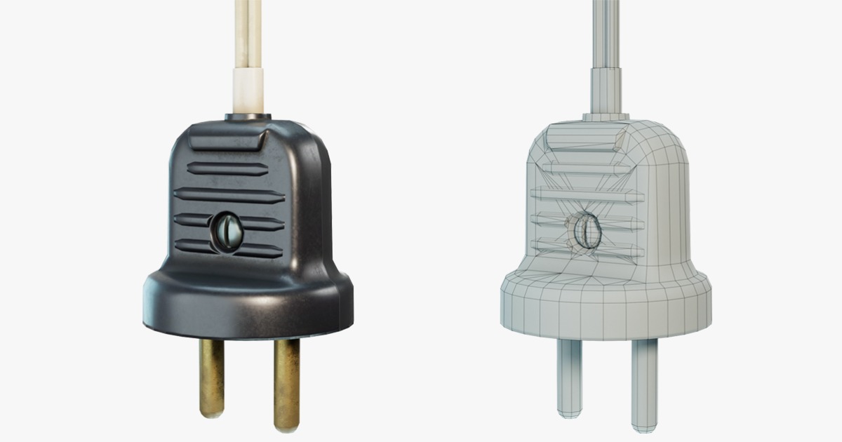 Electrical plug USSR | 3D Electronics | Unity Asset Store