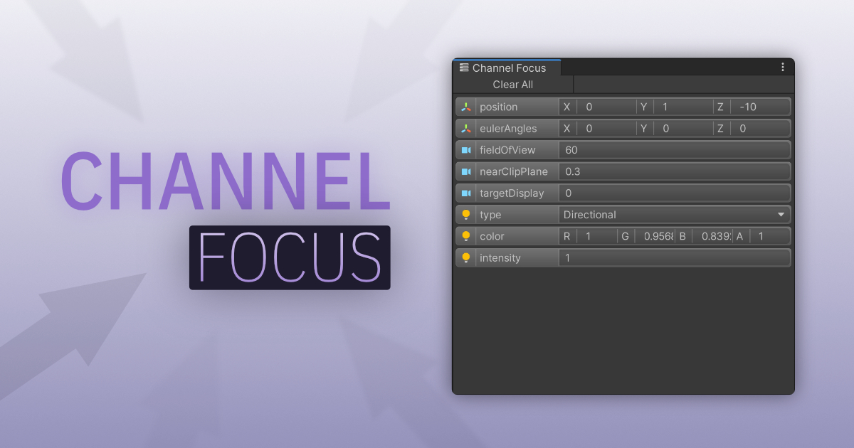 Channel Focus | Utilities Tools | Unity Asset Store