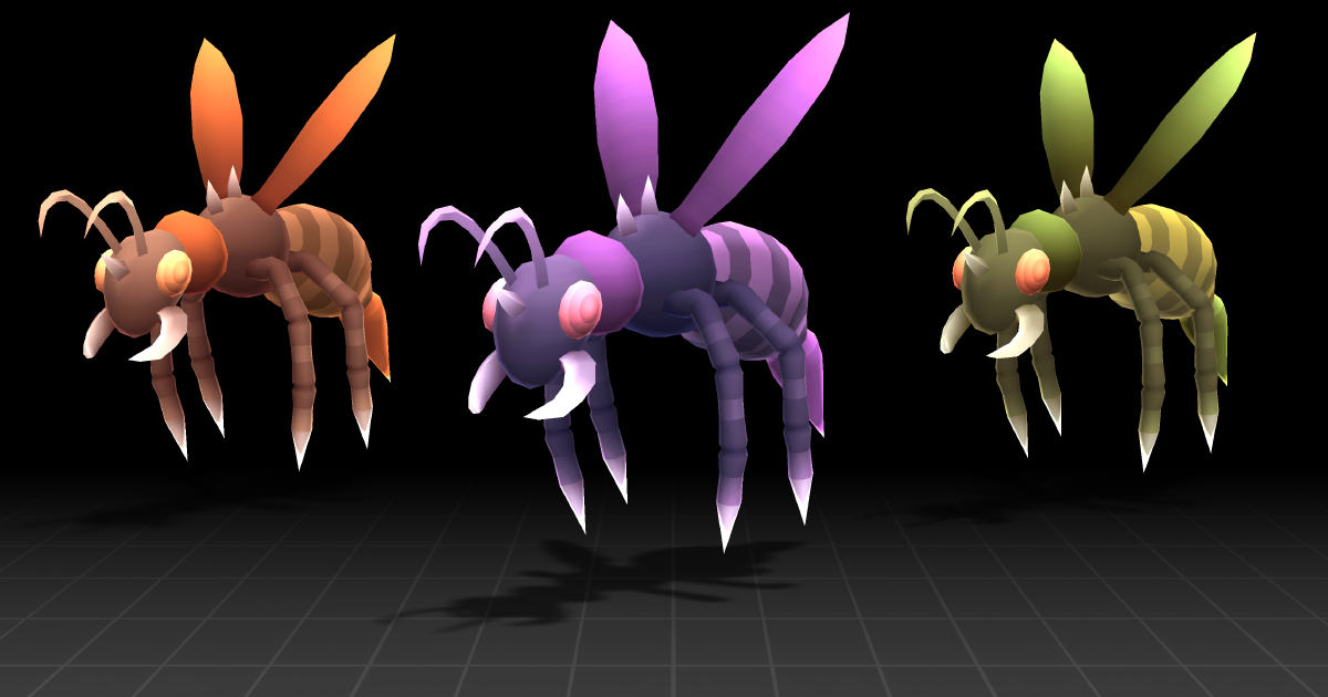 Poly HP - AbyssWasp | 3D Creatures | Unity Asset Store