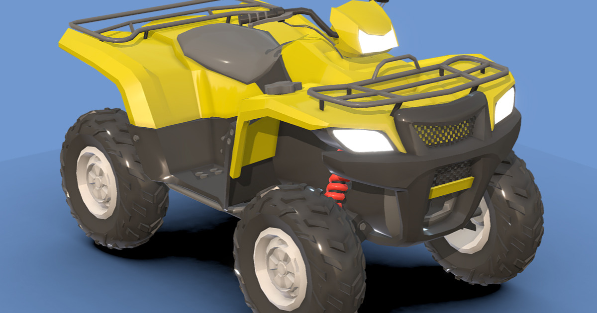 Low-Poly Quad bike # 2 | 3D Land | Unity Asset Store