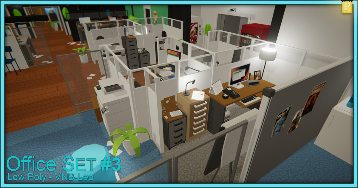 Low-Poly Office Set #3 [+440 Models] [VNB] | 3D Furniture | Unity Asset ...