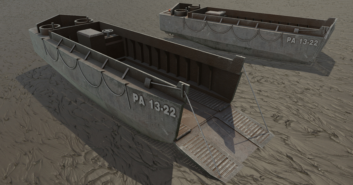 LCVP Landing Boat | 3D 해상 | Unity Asset Store