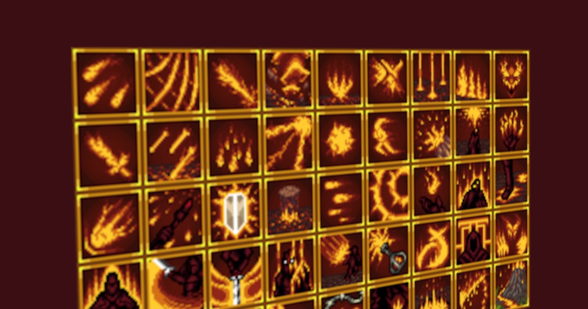 Unique Fantasy Fire Magic Icons [32x32] | 2D Icons | Unity Asset Store