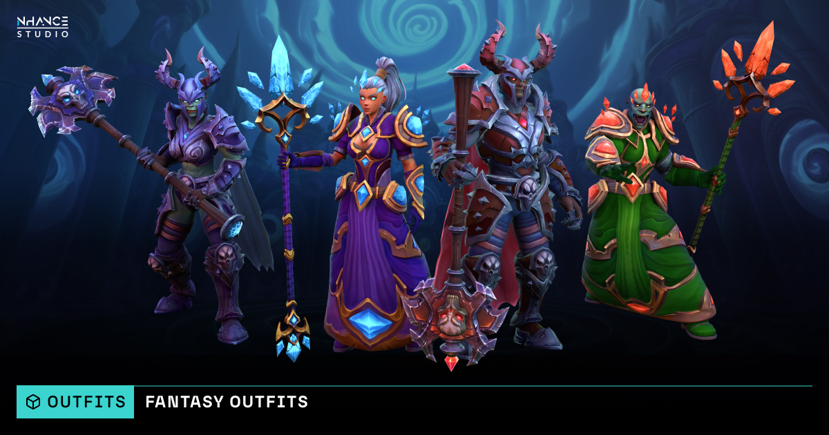 Stylized Fantasy Outfits Pack | 3D キャラクター | Unity Asset Store