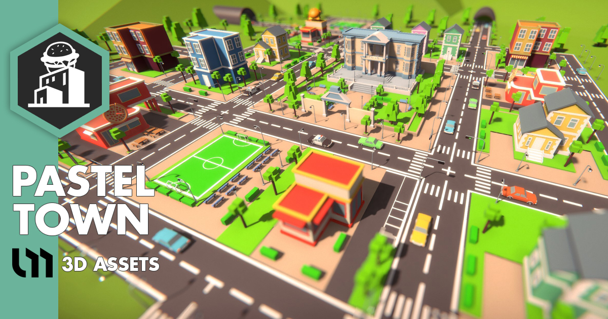 The Pastel Town | 3D 도시 | Unity Asset Store