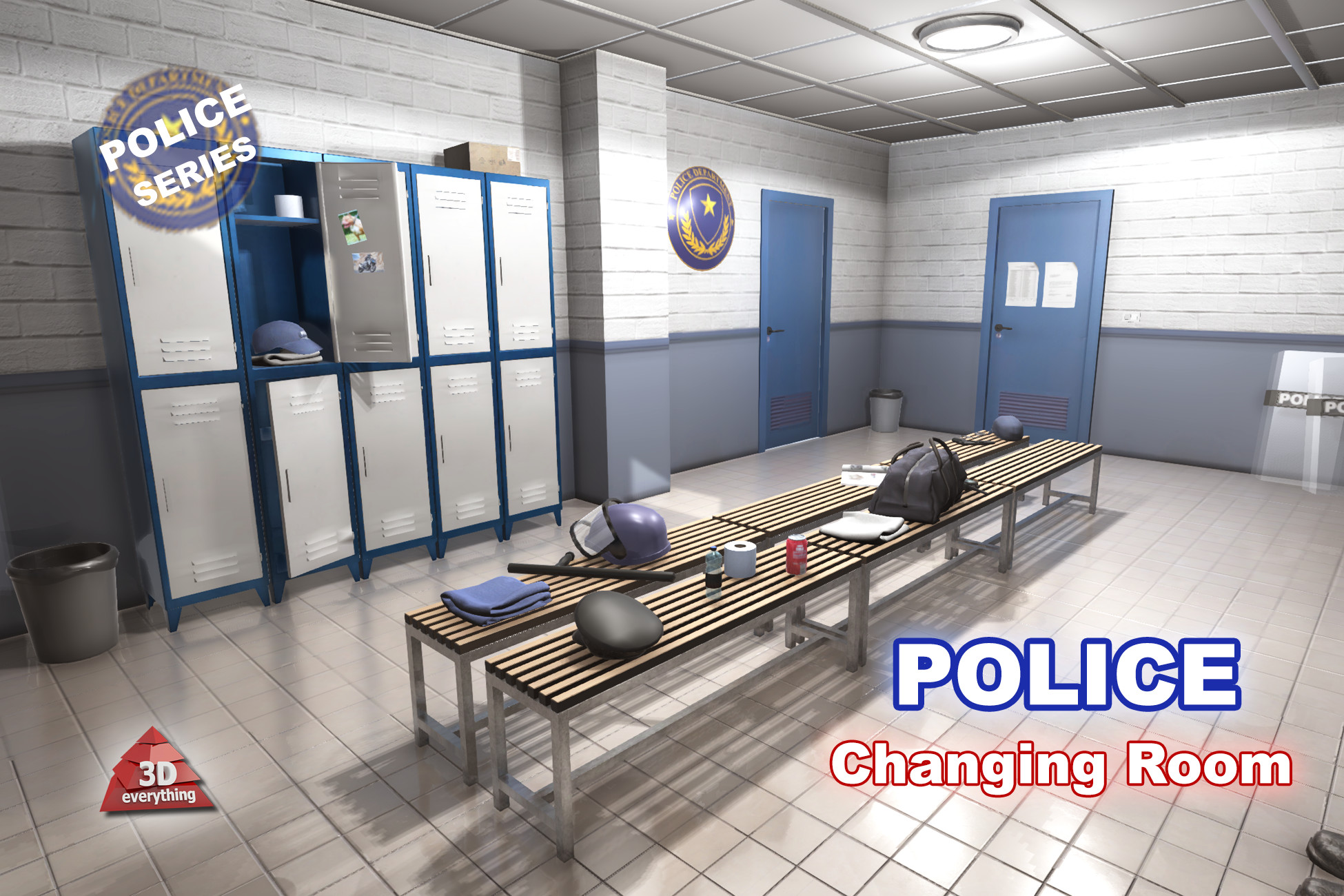 Police Changing Room | 3D 内饰 | Unity Asset Store