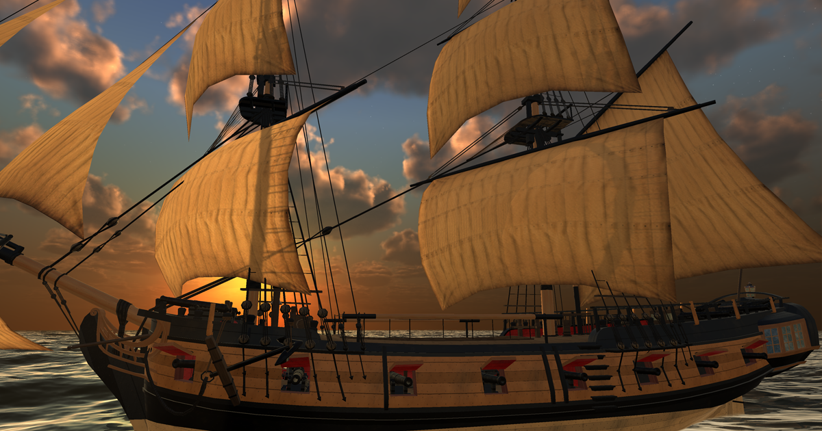 HMS Ontario - 4k PBR Ship | 3D Sea | Unity Asset Store