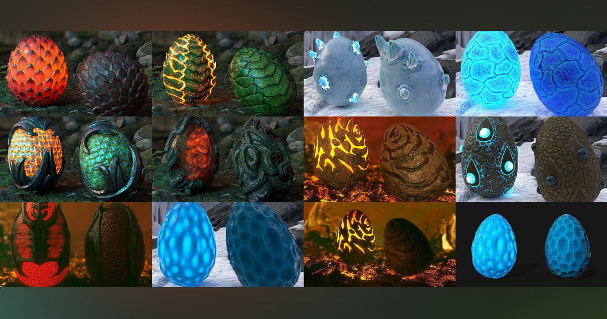 Dragon Eggs Collection vol.1 | 3D Fantasy | Unity Asset Store