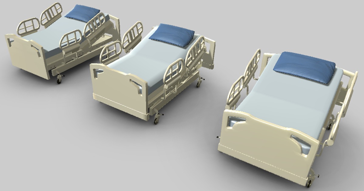 Animated Hospital Bed LOD V2 | 3D Furniture | Unity Asset Store