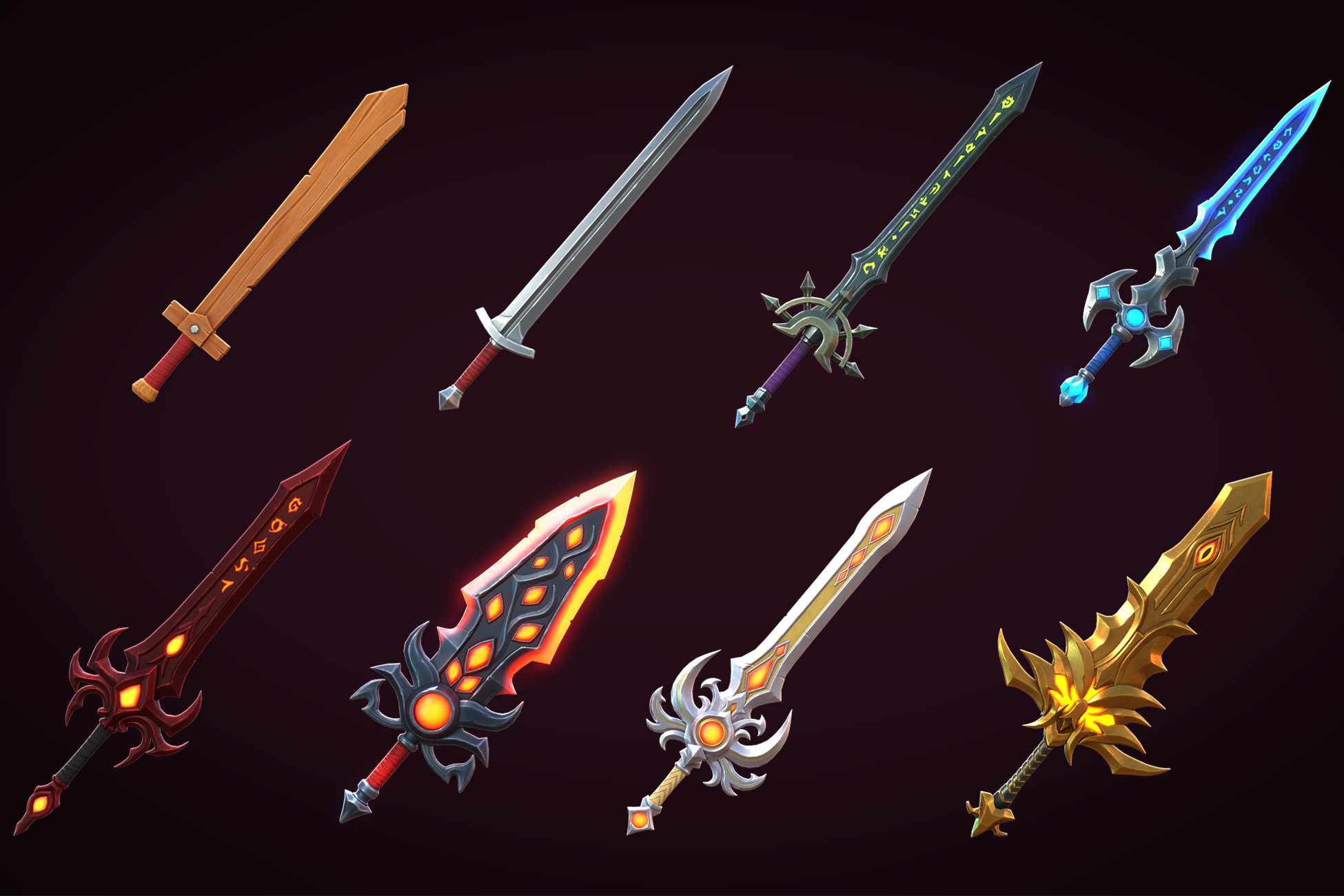 Stylized Swords - RPG Fantasy Weapons | 3D 무기 | Unity Asset Store