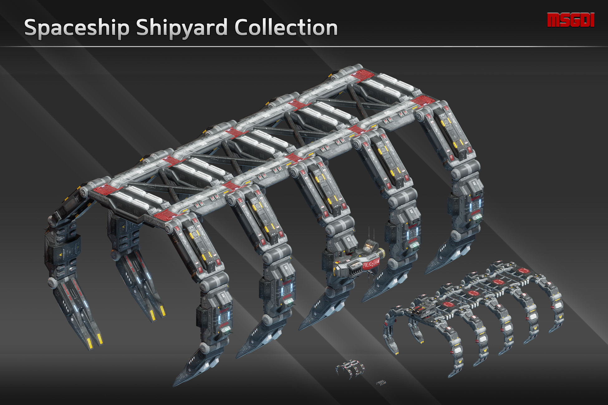 Spaceship Shipyard Collection | 3D Space | Unity Asset Store