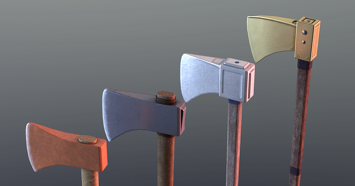 Axes PBR - Metals | 3D Tools | Unity Asset Store