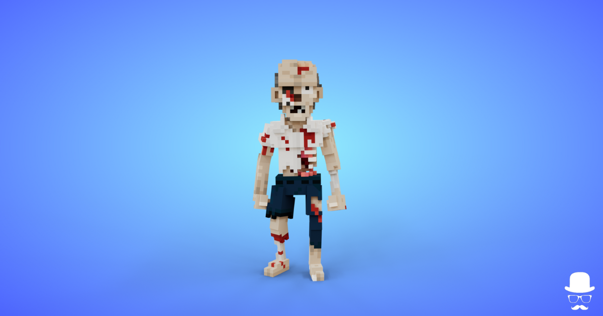 Voxel Zombie Character 5 - 3D Lowpoly Model | Characters | Unity Asset ...