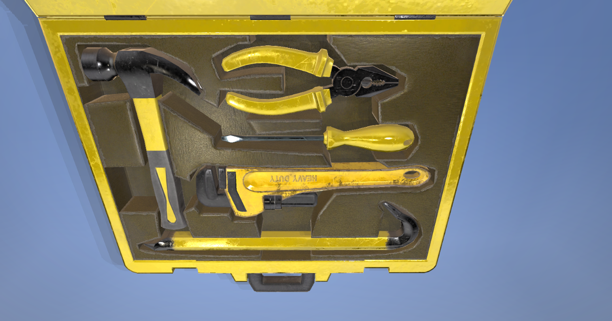 Small Tool Kit with Crowbar | 3D Tools | Unity Asset Store