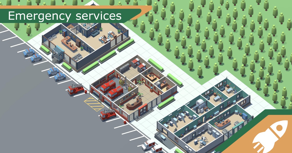 Emergency services | 3D Props | Unity Asset Store