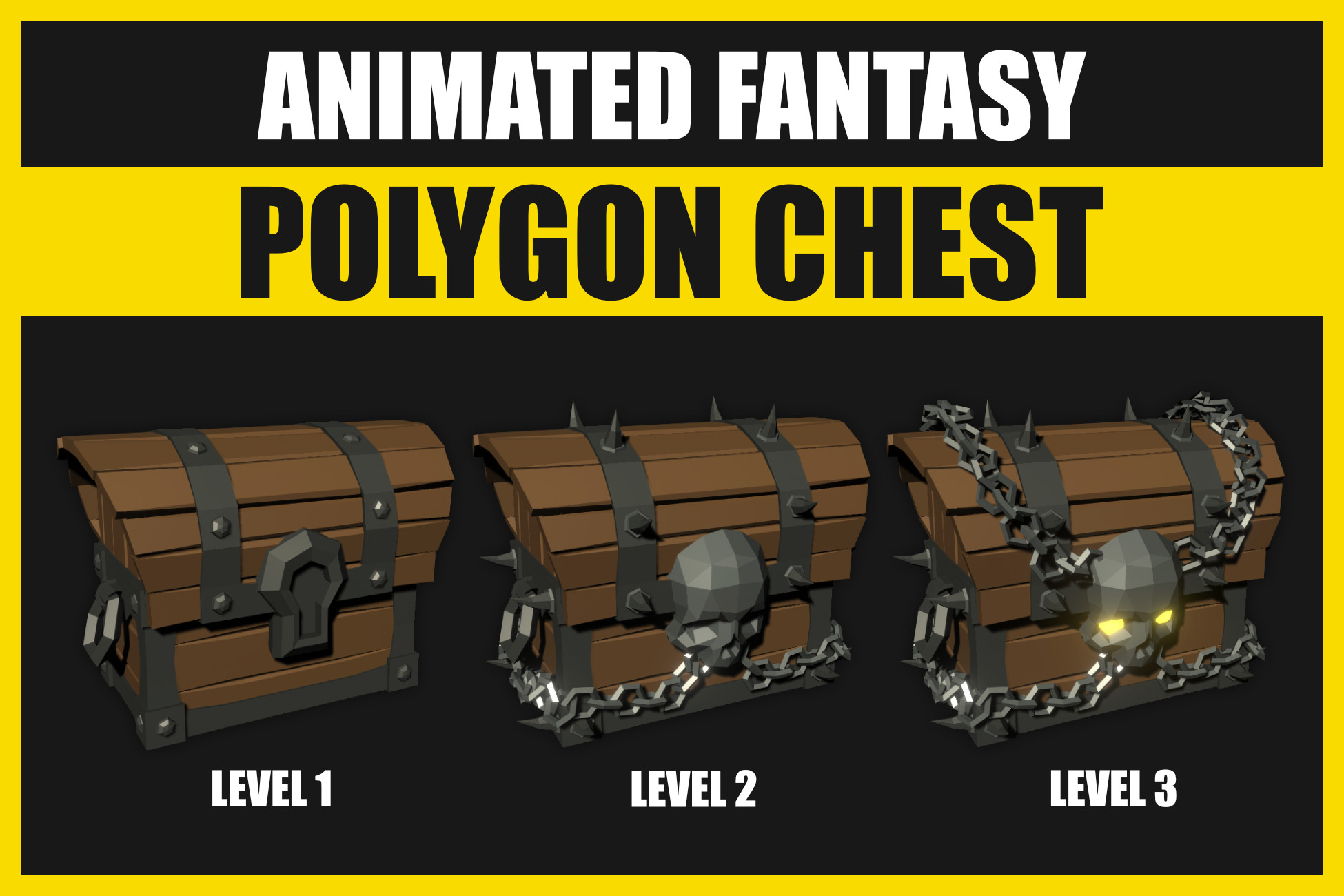Animated Fantasy Polygon Chest | 3D Fantasy | Unity Asset Store