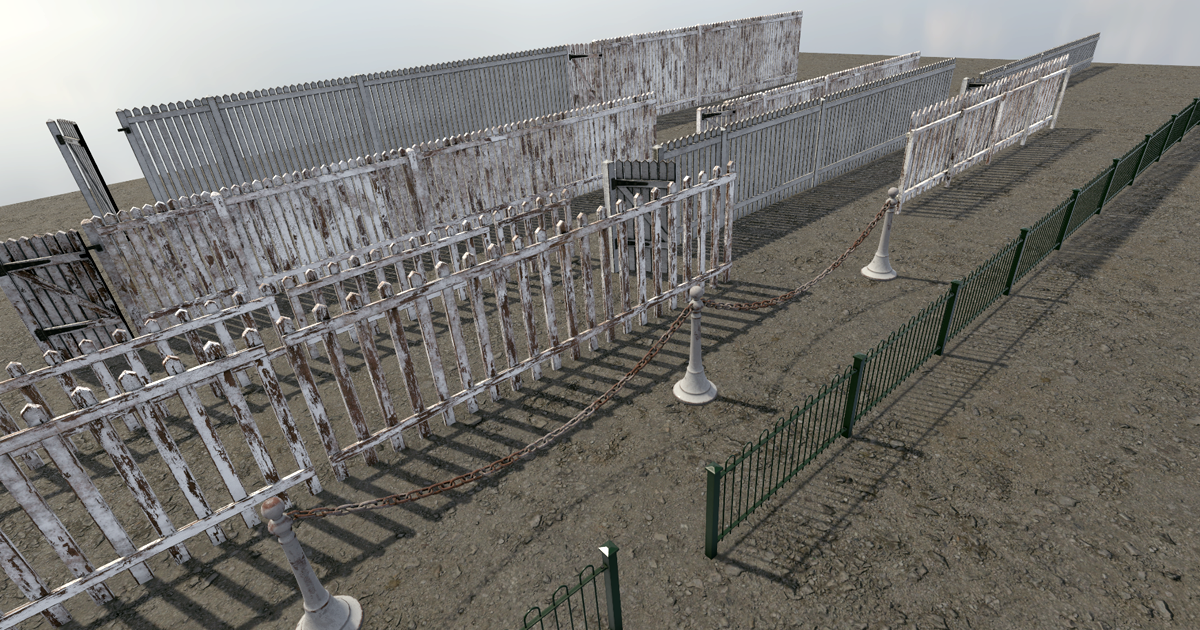 Modular Picket Fencing | 3D Props | Unity Asset Store