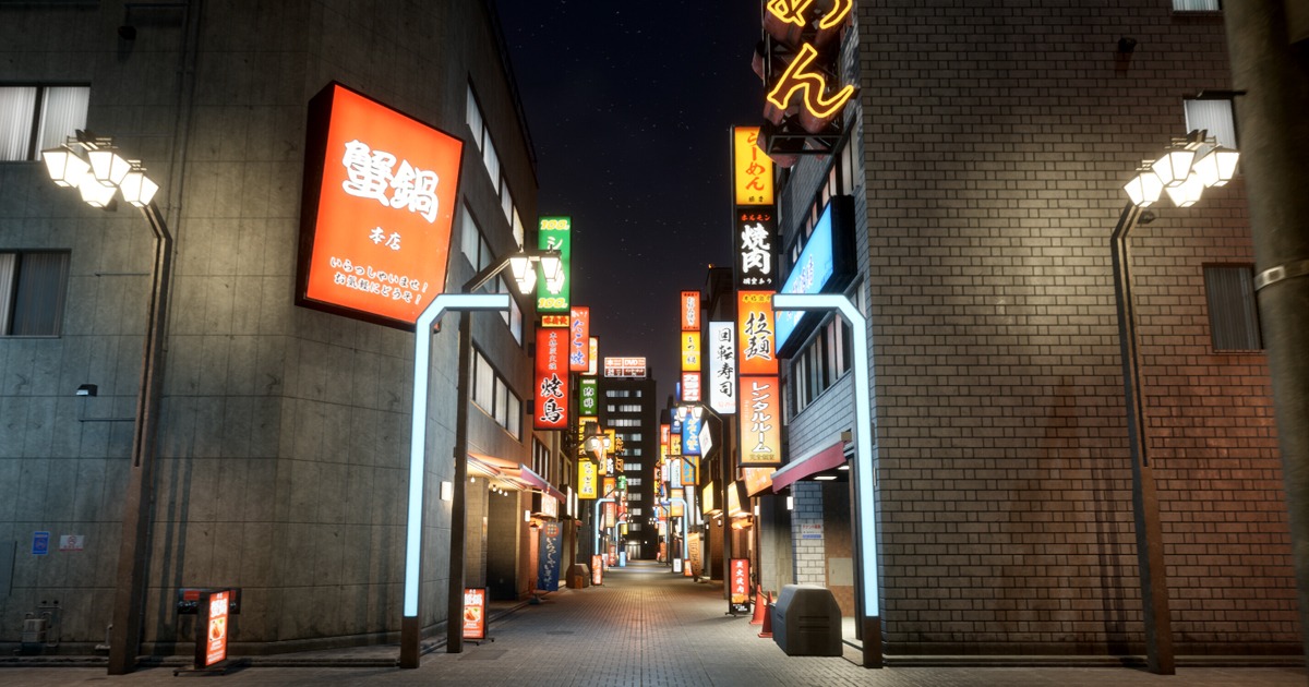 Japanese Night City | 3D Urban | Unity Asset Store