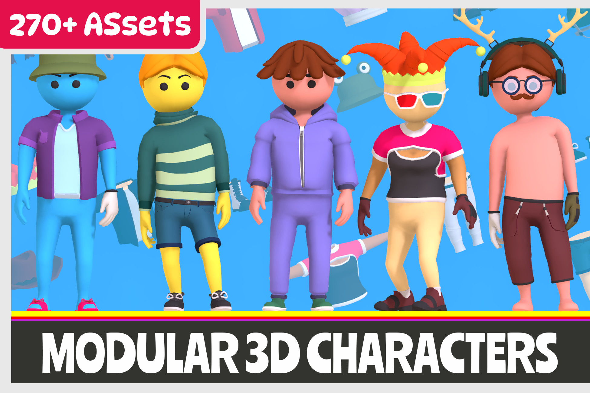 Modular 3D City Characters Vol 1 | 3D 人形角色 | Unity Asset Store