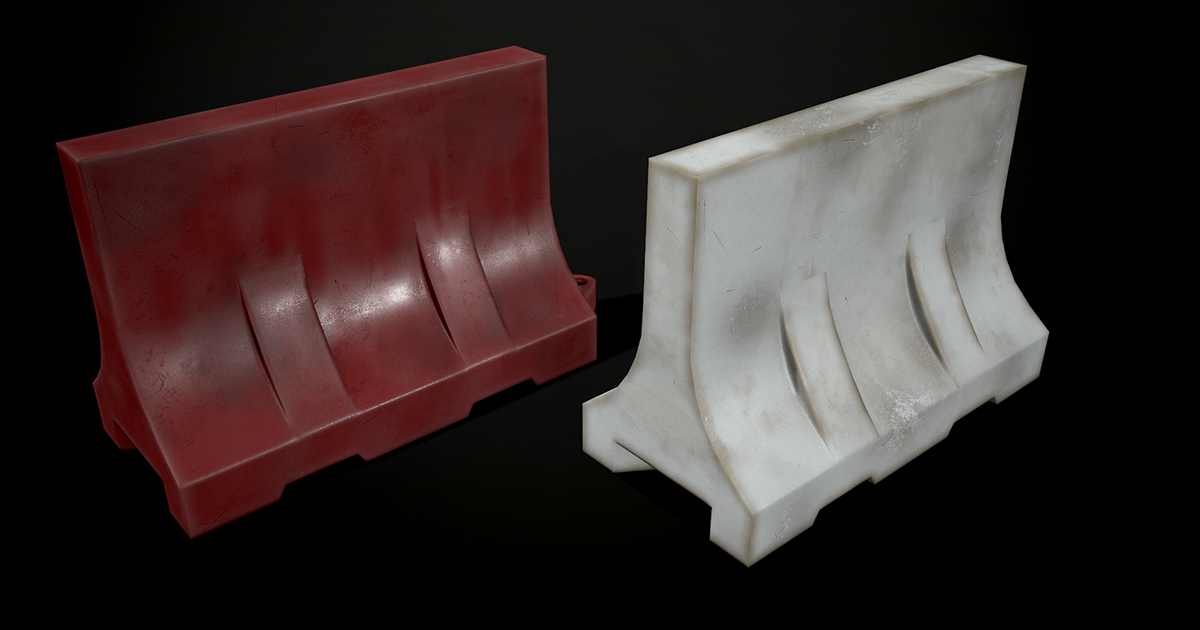 Old Plastic barrier | 3D Exterior | Unity Asset Store