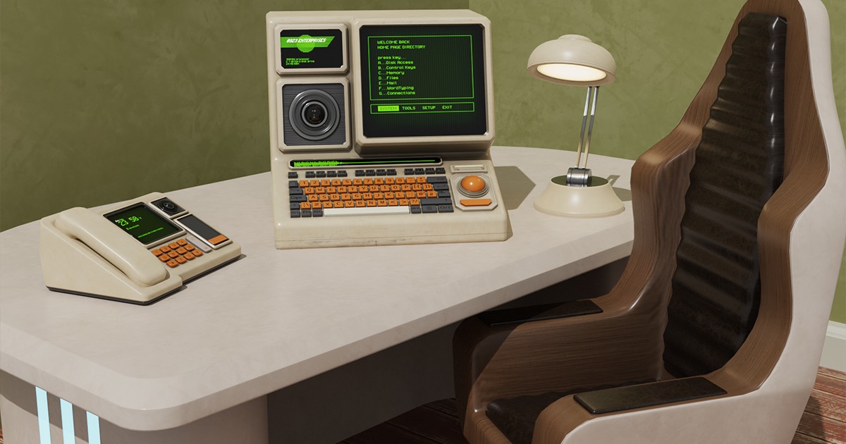 Retro Futuristic Office | 3D Props | Unity Asset Store