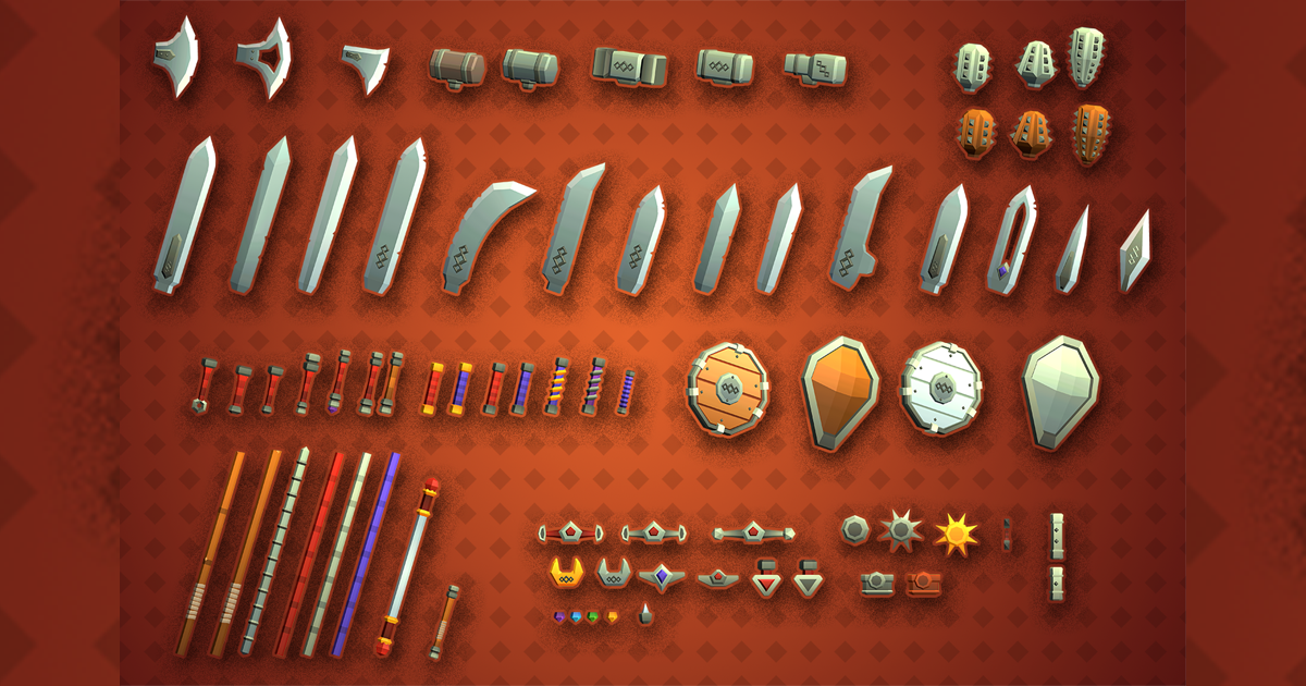 Free Low Poly Modular Medieval Weapons 3D | 3D Weapons | Unity Asset Store