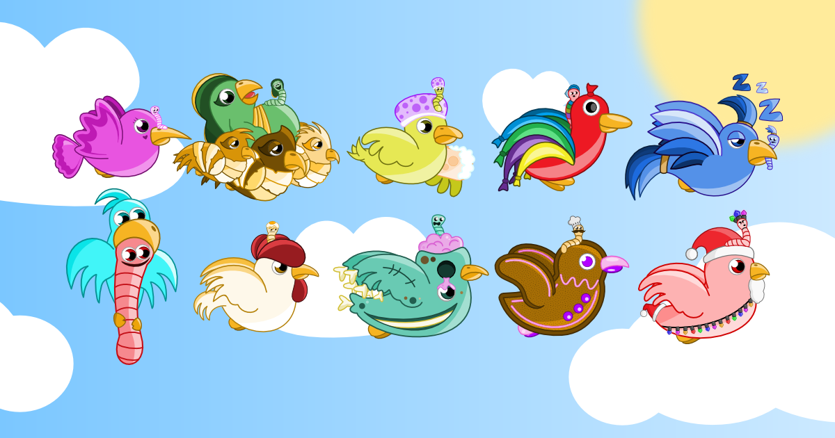 Cool Flying Birds Art - Starter Pack 1.1. | 2D Characters | Unity Asset ...