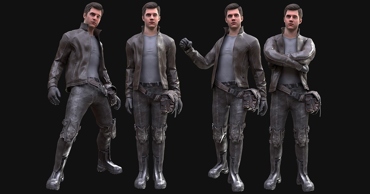 Man in Cyber Outfit - Rigged | 3D Characters | Unity Asset Store